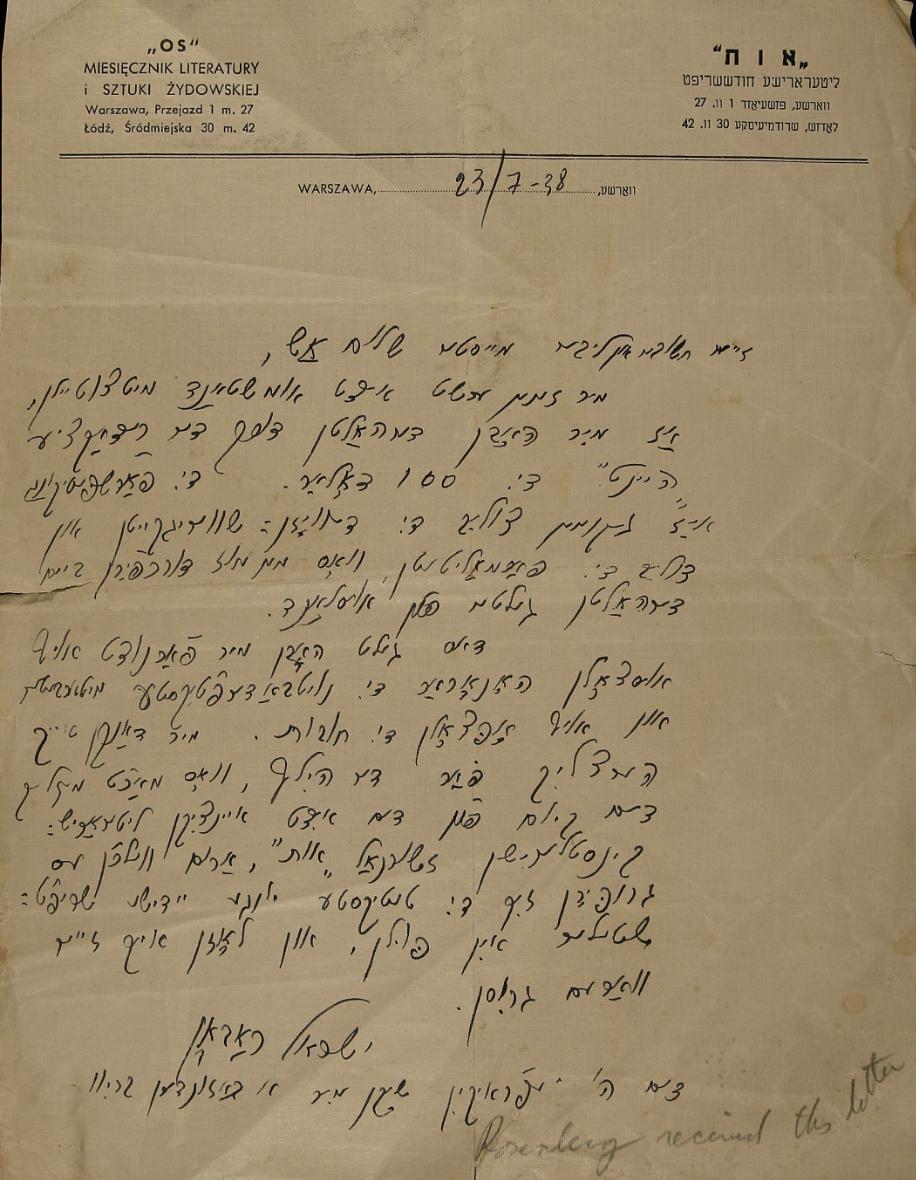 אַ װאָרט אין דעם שטרײַט: ייִדיש, העברעיִש, שלום אַש | A Word in ...
