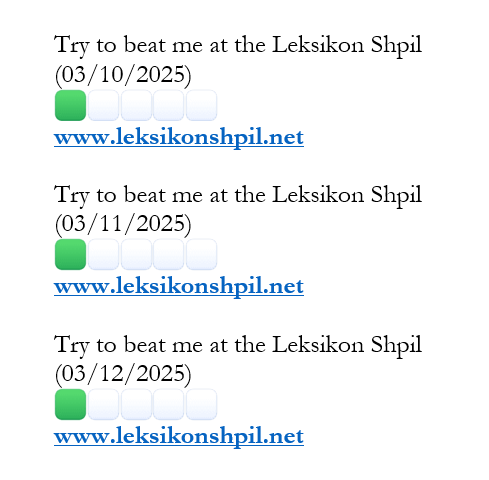 World Record: Yiddish Student Wins Leksikon Shpil in One Guess, Three ...
